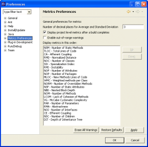 Metrics: Plugin de Eclipse para generación de métricas – Un poco de Java
