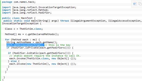 Cómo llamar a un método privado desde Java con Reflection – Un poco de Java