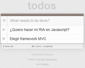 TodoMVC: eligiendo frameworks MVC Javascript – Un poco de Java