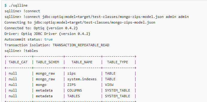 Optiq: un Front SQL para cualquiera fuente de datos – Un poco de Java