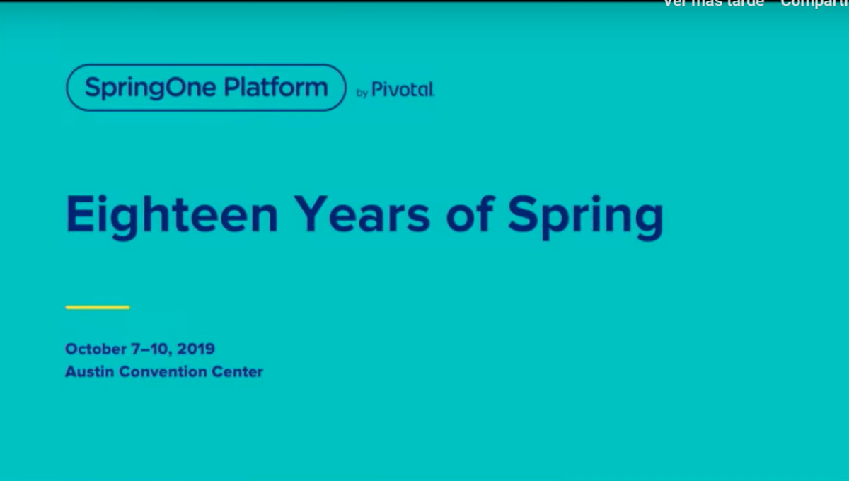 18 años de Spring!!! – Un poco de Java